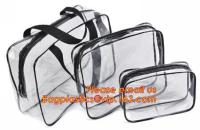 China Custom PVC EVA TPU Zipper Bag Clear Cosmetic Pouch Waterproof 0.2mm Thickness for sale