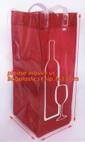 China Custom Clear PVC Cosmetic Bag with Snap Button and Handle 500 PCS MOQ for sale
