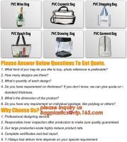China Clear PVC Tote Bag with Loop Handle Recyclable Plastic Shopping Bag 500 PCS MOQ Custom Size for sale