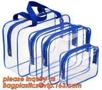 China Waterproof Hanging Toiletry Bag Transparent PVC Travel Cosmetic Bag 20x15cm Clear Makeup Pouch for sale