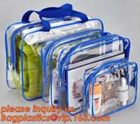China Waterproof Hanging Toiletry Bag Transparent PVC Travel Cosmetic Bag 20x15cm Clear Makeup Pouch for sale