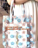 China Transparent PVC Handle Shopping Bag Promotional Tote with Custom Logo 500 PCS MOQ for sale
