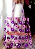 China Transparent PVC Handle Shopping Bag Promotional Tote with Custom Logo 500 PCS MOQ for sale
