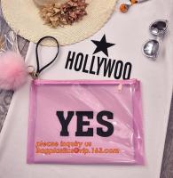 China Custom PVC Handle Bag with Zipper for Gift Shopping Stationery Eco Friendly 500 PCS MOQ for sale