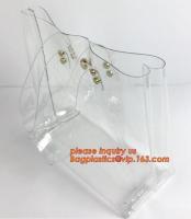 China PVC Clear Tote Bag Transparent Handbag Shoulder Beach Bag with Eco Zipper 40x30cm for sale