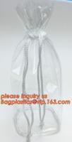 China Clear PVC Drawstring Gift Bag with Drawcord Closure for Cosmetic Packaging 8x10 Inch for sale