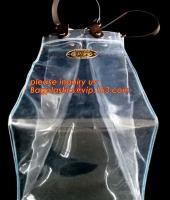 China Custom PVC Wine Tote Bag with Handles Promotional Gift Bag 750ml Capacity for sale