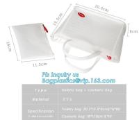 China Custom PVC Mesh Zipper Bag for Cosmetics Makeup Brush Organizer Travel Storage 20x15cm for sale