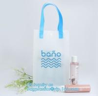 China Waterproof Recycled PVC Shopping Bag with Handle Square Bottom Transparent Plastic Bag for Promotion Gifts for sale
