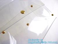 China Eco-Friendly Transparent PVC Cosmetic Clutch Bag with Zipper for Gift Promotion 500 PCS MOQ for sale