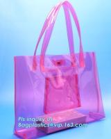 China Custom Logo Clear PVC Zipper Bag with Handle Eco Friendly Plastic Bag Manufacturer for sale