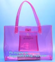 China Custom Logo Clear PVC Zipper Bag with Handle Eco Friendly Plastic Bag Manufacturer for sale