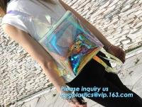 China Custom Neon PVC Transparent Backpack with Zipper Closure for Women Fashion 30x40cm for sale