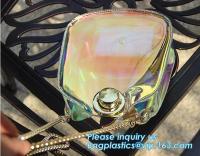 China PVC Transparent Tote Bag with Chain Shoulder Strap for Women Beach Summer Fashion Handbag for sale