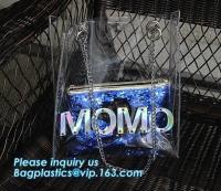 China Clear PVC Shoulder Bag Women Crossbody Tote Handbag Transparent Jelly Purse 30x20cm for sale