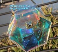 China Transparent PVC Shoulder Bag for Ladies Waterproof Zipper Handbag Fashion Laser PVC Bag for sale