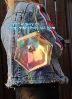 China Clear PVC Tote Bag Transparent Crystal Shoulder Handbag for Women Beach Shopping 40x30cm for sale