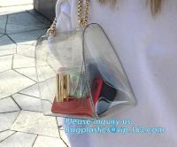 China Transparent PVC Tote Bag Summer Beach Shoulder Bag Jelly Candy Handbag with Zipper 40x30cm for sale