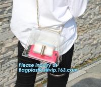 China Transparent PVC Tote Bag Summer Beach Shoulder Bag Jelly Candy Handbag with Zipper 40x30cm for sale