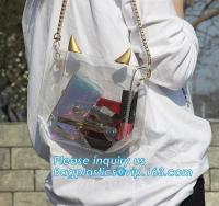 China PVC Tote Bag Beach Shoulder Bag with Interior Pocket Lightweight Waterproof 500PCS MOQ for sale