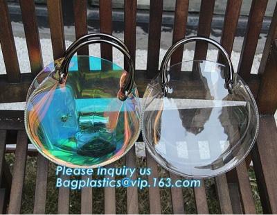 China Eco Friendly Clear PVC Handbag for Women Wholesale Promotional Plastic Handbag 30x20cm for sale