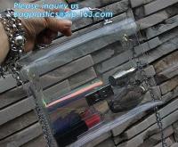 China PVC Transparent Handbag with Small Bag Shoulder Crossbody Bag 30x20cm Custom Logo for sale