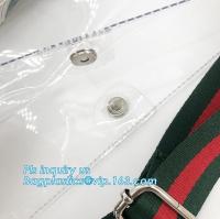 China PVC Transparent Jelly Beach Shoulder Bag Waterproof Tote Handbag for Women Shopping 40x30cm for sale
