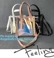 China Custom PVC Crossbody Bag Clear Tote Shoulder Bag for School Travel Girls 500 PCS MOQ for sale