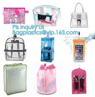 China Custom PVC Clear Women Shoulder Bag Waterproof Cosmetic Tote with Zipper 500 PCS MOQ for sale