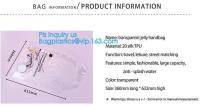 China Custom Transparent PVC Handbag Ladies Shopping Bag Eco Friendly Material 500 PCS MOQ for sale
