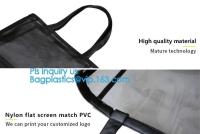 China Custom PVC Mesh Beach Tote Bag with Large Pocket Shoulder Handbag 40x30cm for sale