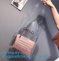 China Custom Transparent PVC Tote Bag with Handle Logo Promotional Shopping Bag 500 PCS MOQ for sale