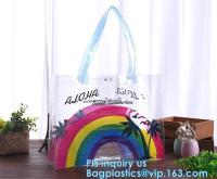 China Clear PVC Crossbody Messenger Sling Bag Transparent Vinyl Beach Tote Shoulder Bag 12x8x3 Inch for sale