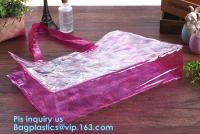 China PVC Transparent Inflatable Shoulder Beach Bag with Drawstring and Inner Pouch 30x40cm for sale