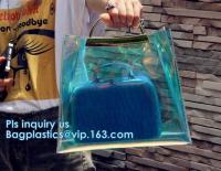 China Custom Transparent PVC Clear Handbag Set 2pcs Zipper Tote Bag for Promotional Gifts for sale