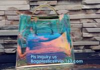 China Custom Clear PVC Tote Bag Handbag with Zipper Handle Shoulder Bag Envelope Clutch 30x20cm for sale