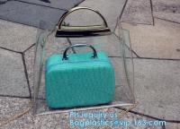 China Custom Clear PVC Tote Bag Handbag with Zipper Handle Shoulder Bag Envelope Clutch 30x20cm for sale