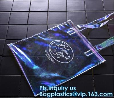 China PVC Single Shoulder Shopping Bag Hand Tote with Handle Custom Size 30x40cm for sale