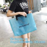 China Custom PVC Clear Beach Towel Bag Reusable Handle Bag 40x60cm for Promotional Gifts for sale