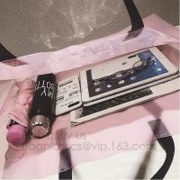 China PVC Transparent Zipper Bikini Cosmetic Bag Waterproof Beach Tote Lady Swimming Bag 30x20cm for sale