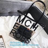 China PVC Beach Bag for Ladies Shoulder Handbag Waterproof Tote 40x30cm for sale