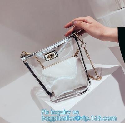 China Waterproof Clear PVC Tote Shopping Bag with Handle Reusable Promotional Bag 500 PCS MOQ for sale