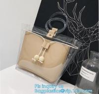 China Reusable Eco Friendly Transparent PVC Shopping Bag with Zipper for Beach and Promotional Use for sale