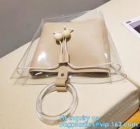 China Reusable Eco Friendly Transparent PVC Shopping Bag with Zipper for Beach and Promotional Use for sale