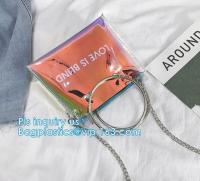 China Transparent PVC Clear Beach Single Shoulder Tote Bag for Women Fashion Handbag for sale