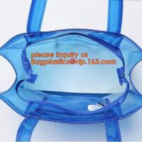 China Custom PVC Soft Pouch Bag with Handle Round Embroidery Recyclable Quilt Packaging Bag 500 PCS MOQ for sale