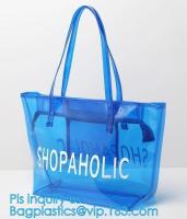 China Custom PVC Soft Pouch Bag with Handle Round Embroidery Recyclable Quilt Packaging Bag 500 PCS MOQ for sale