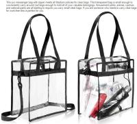China Custom PVC Tote Bag with Zipper Eco Friendly Transparent Shopping Pouch 500 PCS MOQ for sale