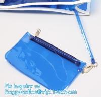 China Custom PVC Transparent Tote Beach Bag with Zipper Closure 40x30cm for Promotional Gifts for sale