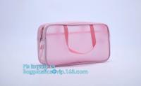 China 3-Piece Polyester Mesh Travel Cosmetic Bag Set Washable Breathable Portable Makeup Pouch for sale